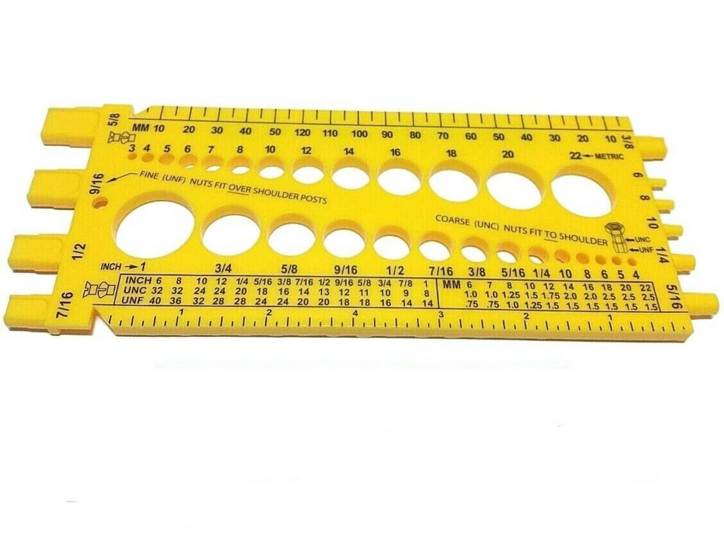 Bolt Nut Screw Thread Fastener Gauge Checker Metric & Standard. Measur ...